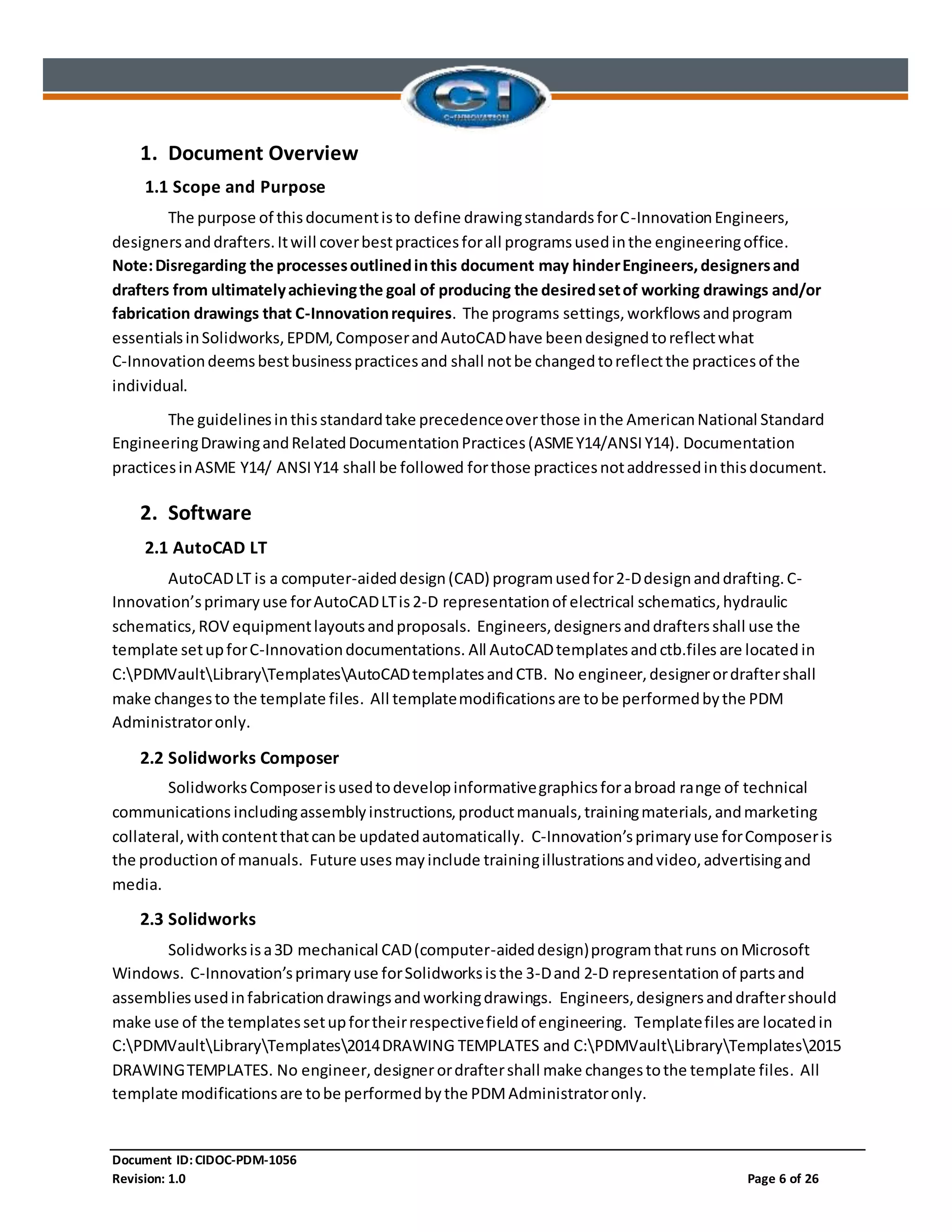 Standards for Working Drawings | DOCX