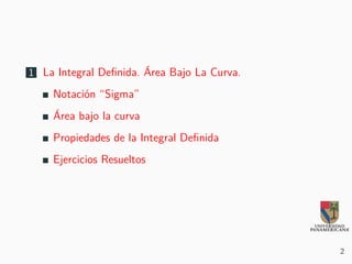 La Integral Definida. Área Bajo La Curva. | PDF