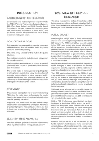 MODELING GOVERNMENT INVESTMENT AND PERFORMANCE IN PUBLIC EDUCATION ...