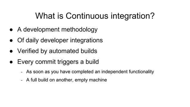 Introduction To Devops Continuous Integration By Myroslav Dmytrus Ppt