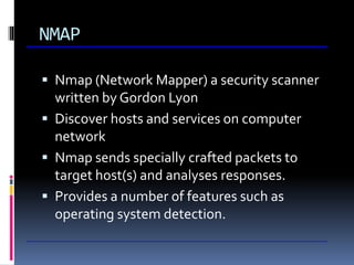 Pet Pen Testing Tools: Zenmap & Nmap | PPTX