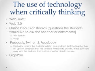 Ci 350 critical thinking presentation | PPT