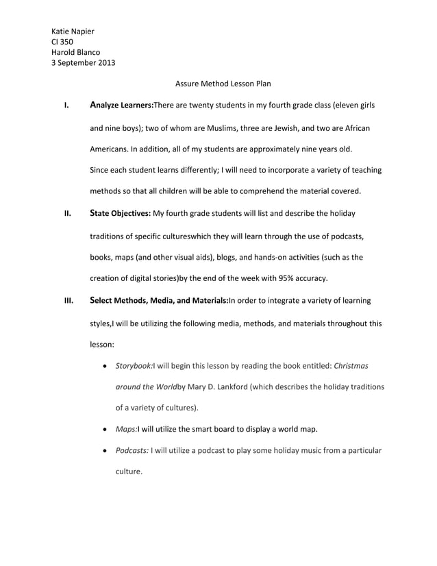 Ci 350 assure method assignment 3 | PDF