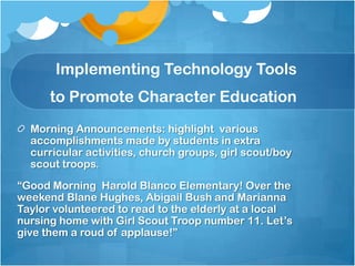 Ci 350 character education powerpoint revision | PPT