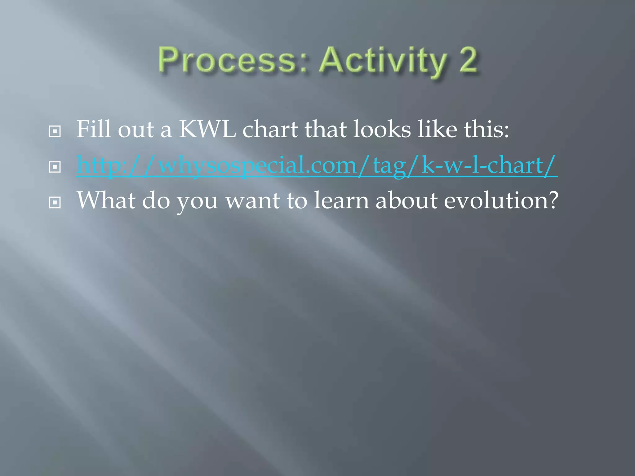 CI 350 The Theory of Evolution Webquest | PPTX