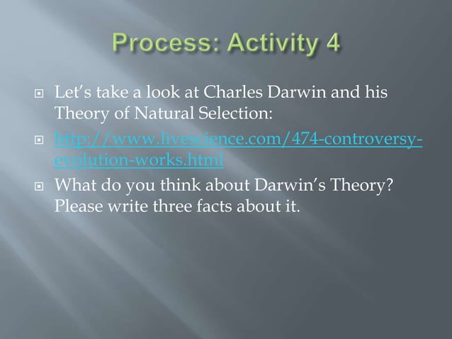 CI 350 The Theory of Evolution Webquest | PPTX | Biological Sciences | Science