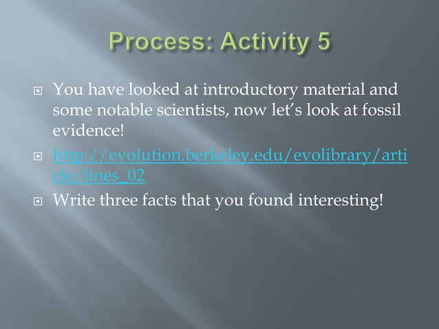 CI 350 The Theory of Evolution Webquest | PPTX | Biological Sciences | Science