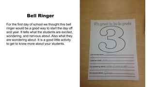 CI 442 first day of school activities | PPT