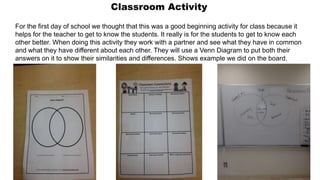 CI 442 first day of school activities | PPT