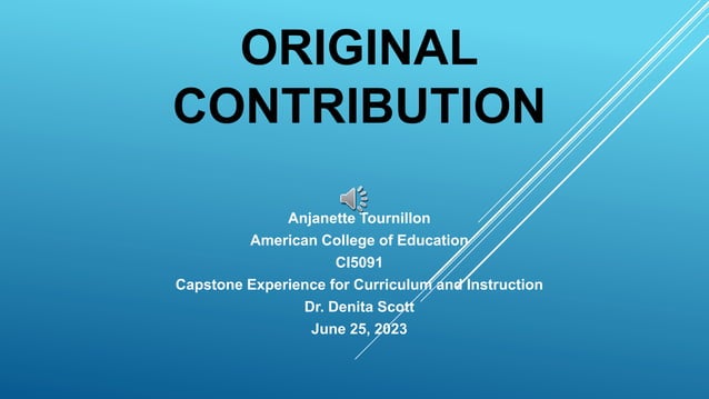 Original Contribution | PPTX