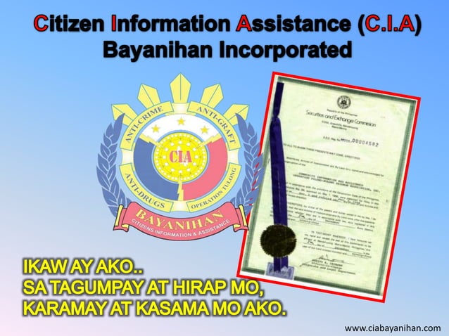 CIA-Bayanihan LEAP Presentation | PPTX