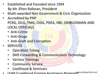 CIA-Bayanihan LEAP Presentation | PPTX