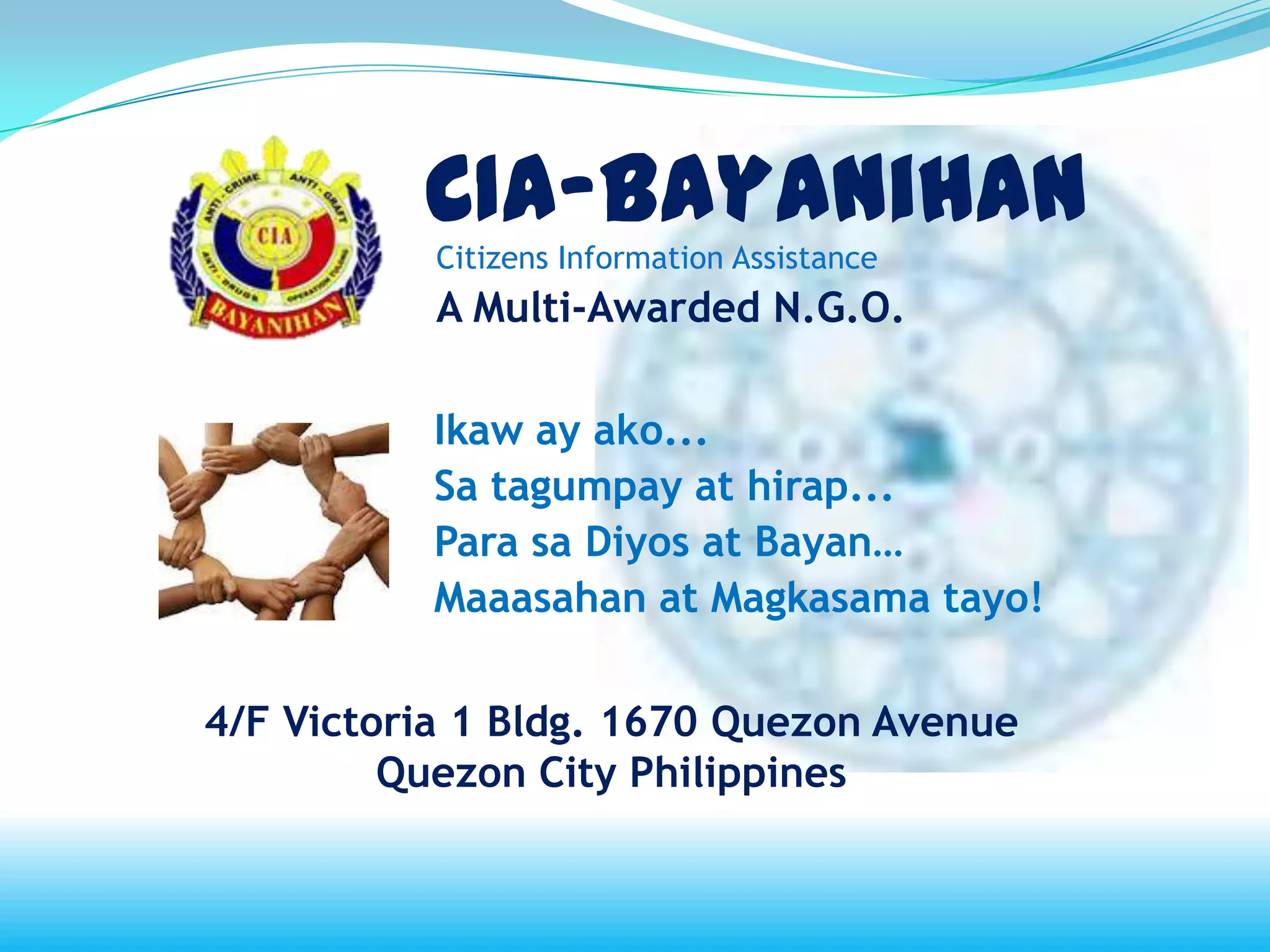 Cia bayanihan ppt | PPT