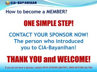 Cia bayanihan ppt | PPT
