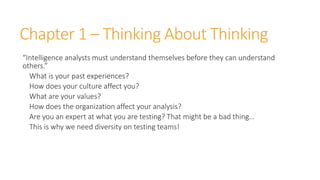 CIA Intelligence Analysis for Testers | PPTX