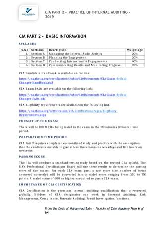 Certified Internal Auditor Part Two Power point document | PPTX