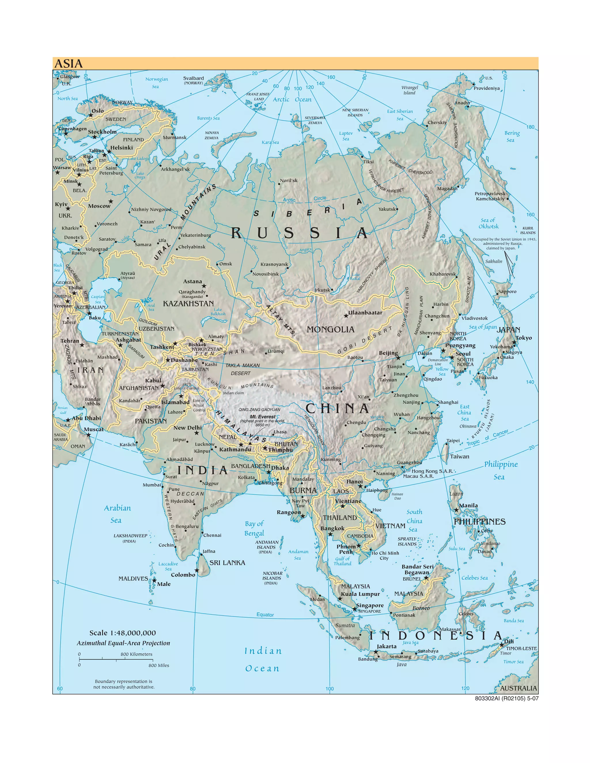 Cia World Factbook Reference Map Asia | PDF