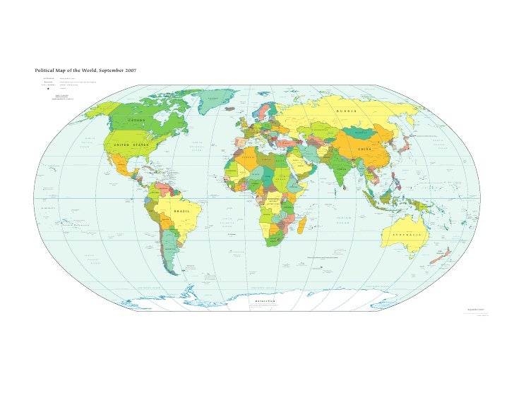 Cia World Factbook Reference Map Political World