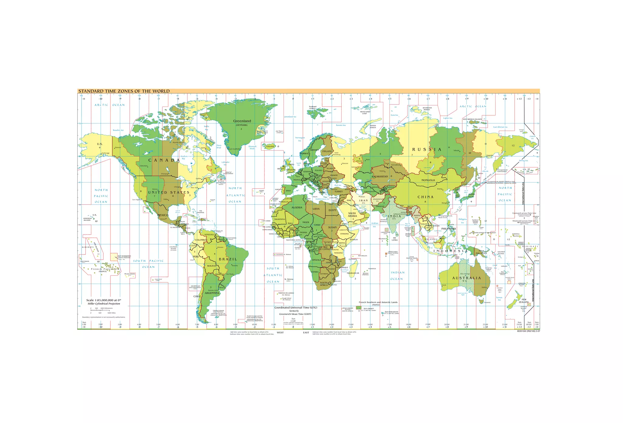 Cia World Factbook Reference Map Time Zones | PPT