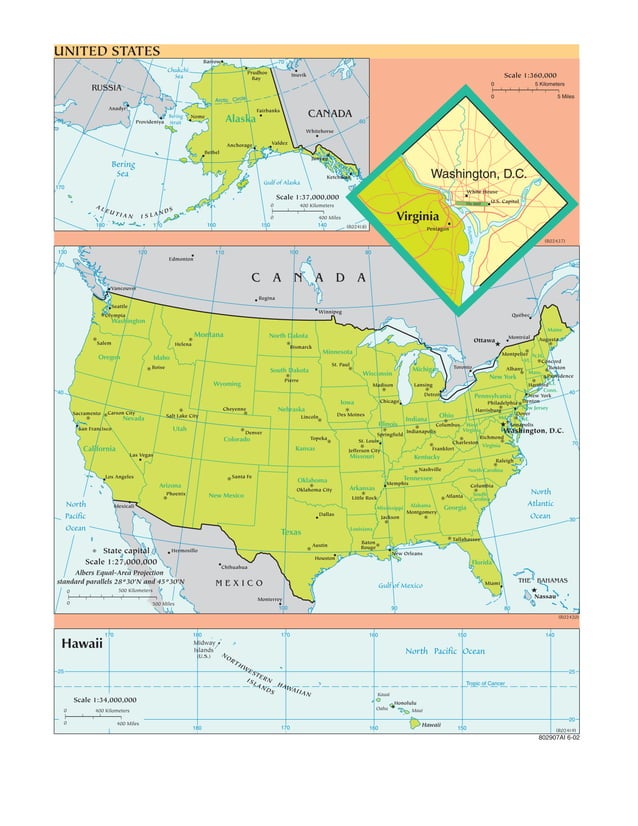 Cia World Factbook Reference Map United States