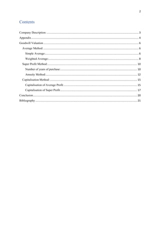 Hindustan Unilever Limited (HUL) | Valuation of Goodwill | PDF