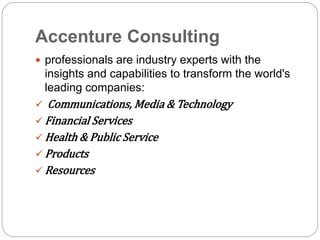 Accenture organisational structure | PPTX | Management Consulting ...
