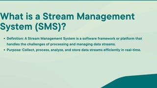 Data Streaming and Stream management system | PDF