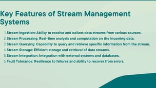 Data Streaming and Stream management system | PDF