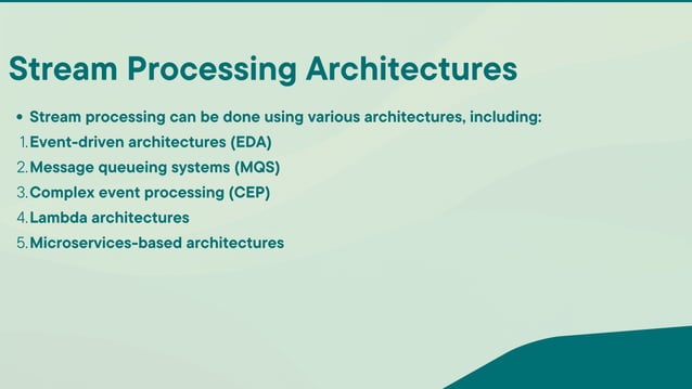 Data Streaming and Stream management system | PDF | Databases | Computer Software and Applications