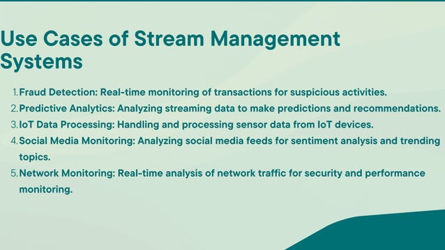 Data Streaming and Stream management system | PDF | Databases ...