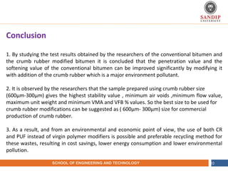 Study on Crumb Rubber Modified Bitumen | PPT