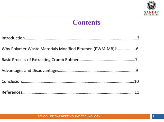 Study on Crumb Rubber Modified Bitumen | PPT | Civil Engineering ...