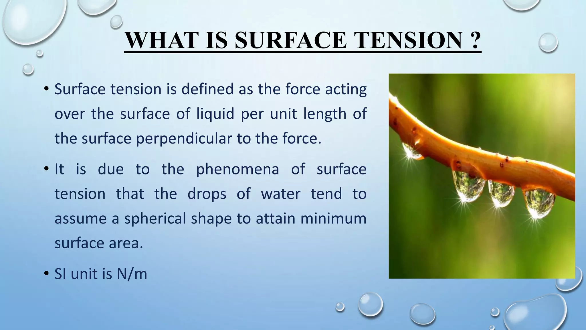 surface tension | PPTX