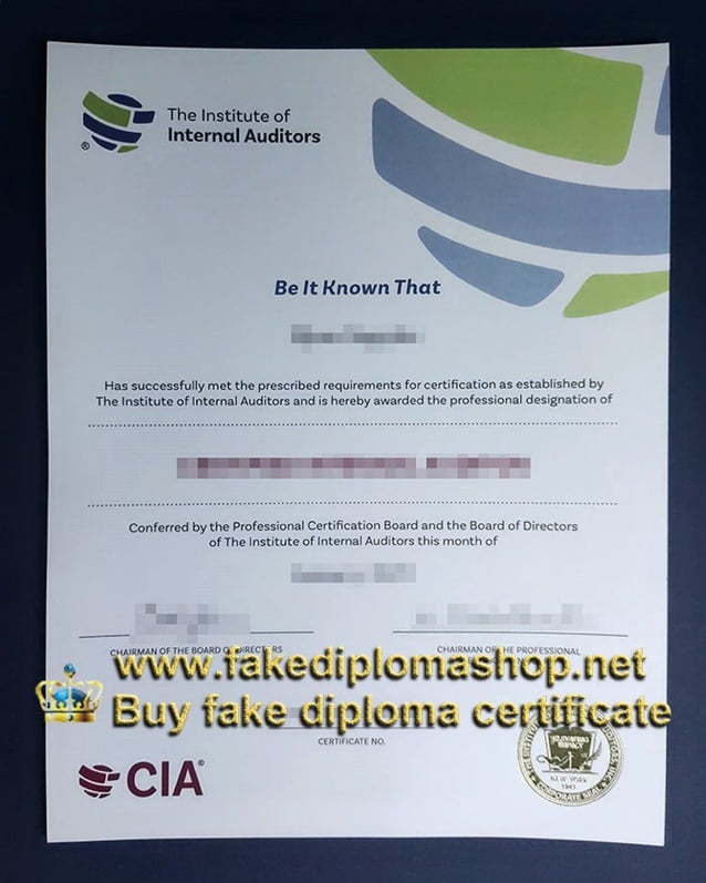 Who can make the best fake CIA IIA certificate for me? | PDF