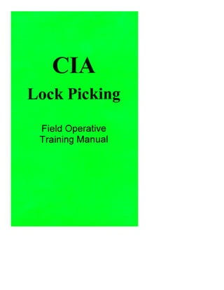 Cia lock picking manual | PDF