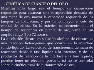 Cianuración de menas de oro | PPTX