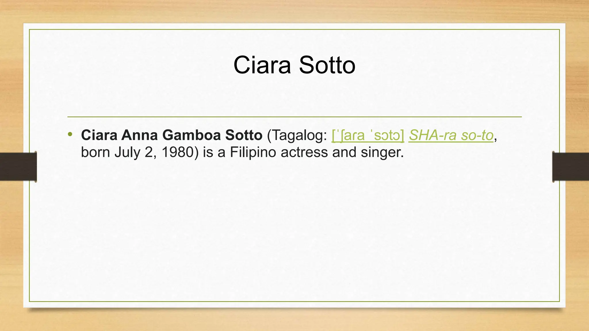 Ciara Sotto Biography, Early life, Career, Filmography.pptx | Television | Entertainment