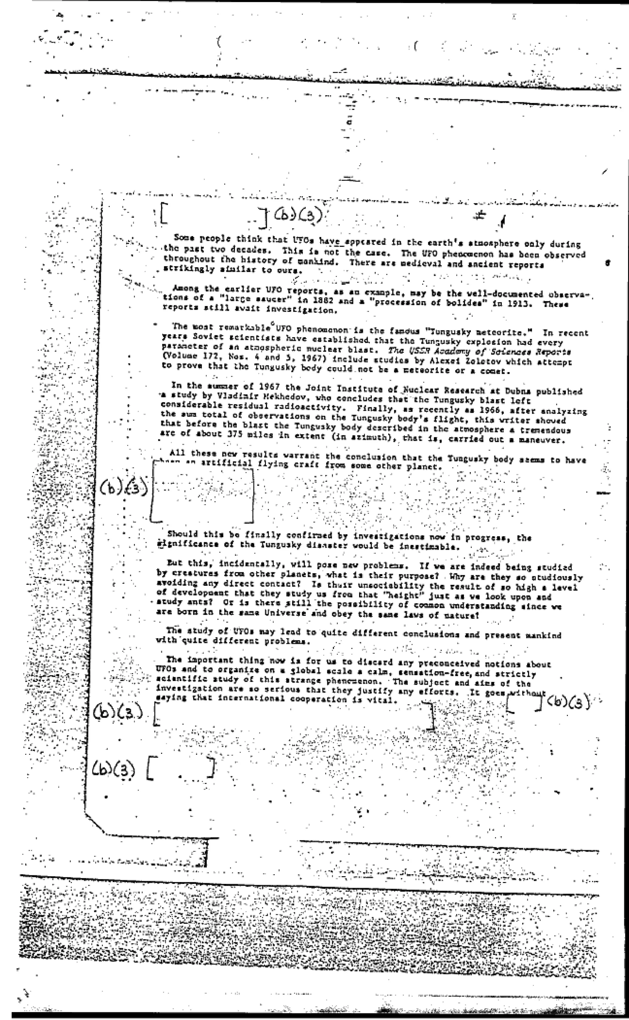 Cia ufo document 1968 | PDF