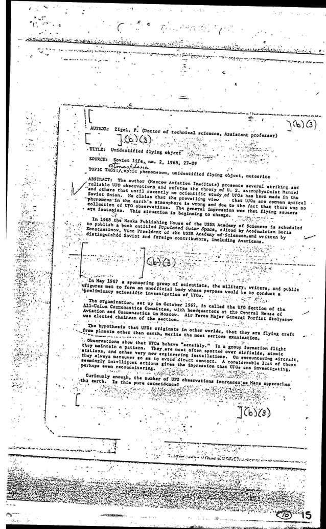Cia ufo document 2 1968 | PDF