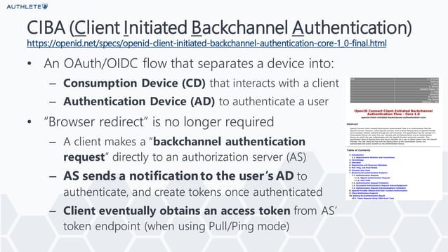 Client Initiated Backchannel Authentication (CIBA) and Authlete’s ...