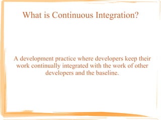 Ci Basics & Jenkins | ODP