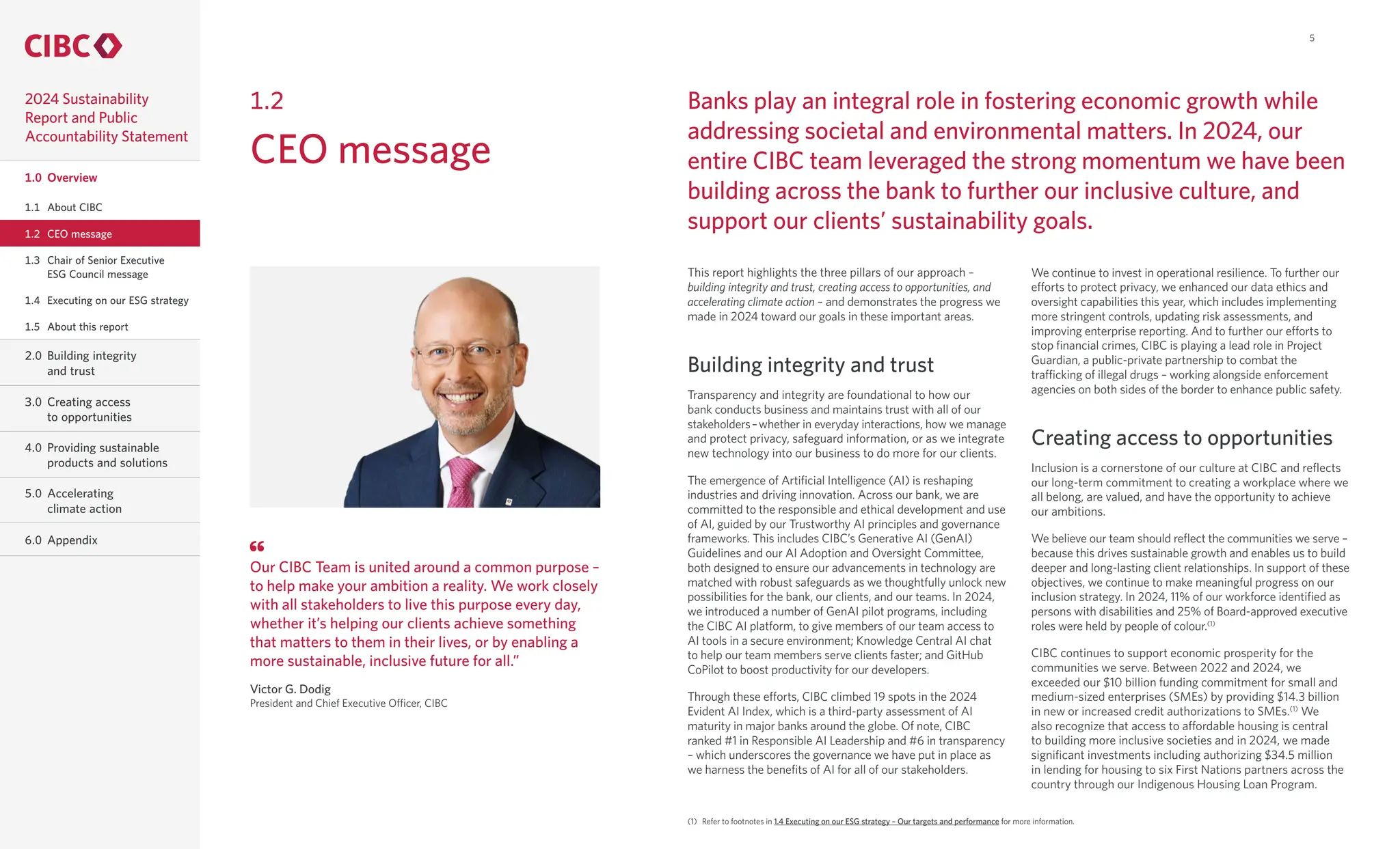 CIBC Sustainability Report 2024 Environmental | PDF