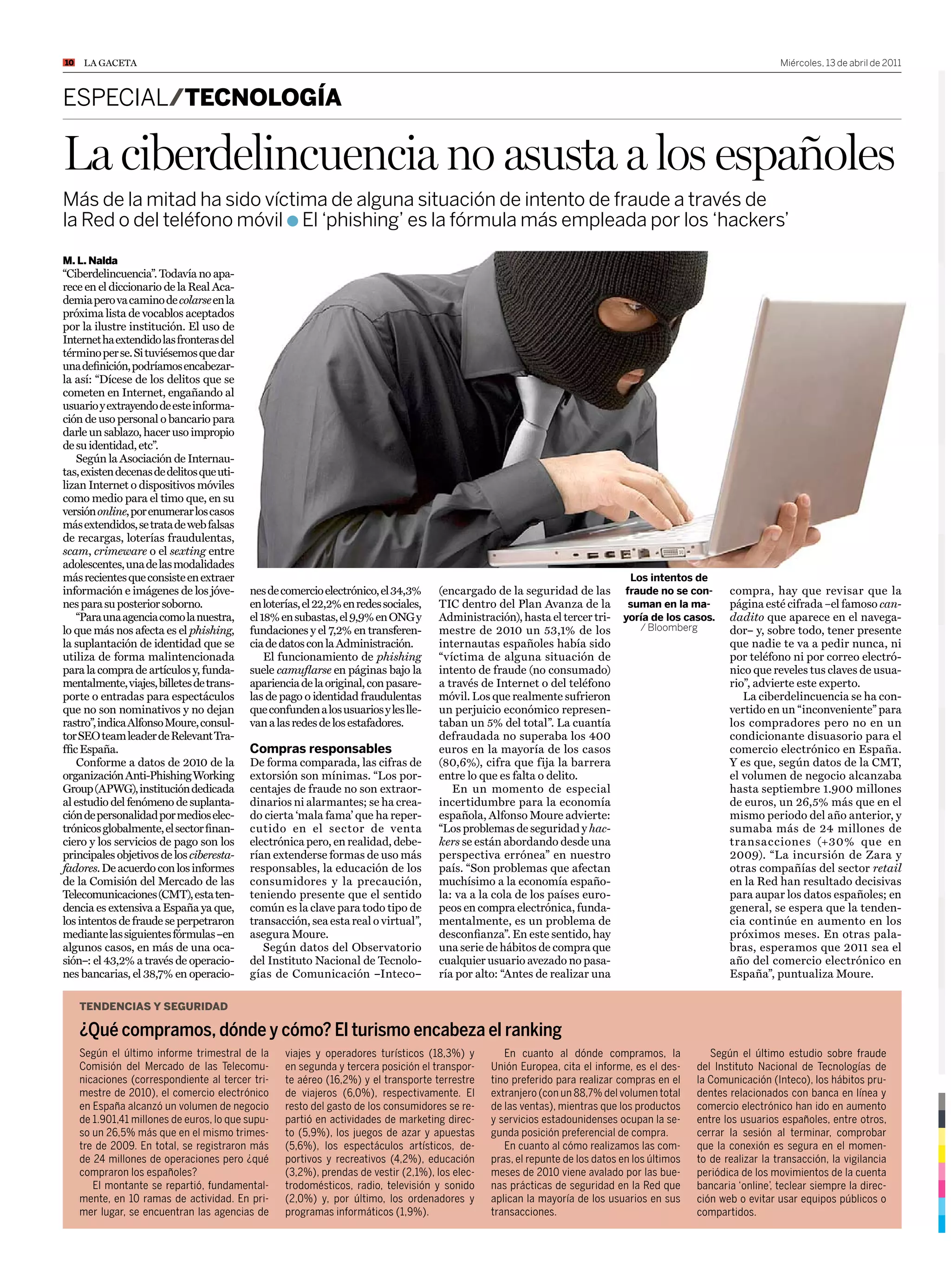 La ciberdelincuencia no asusta a los españoles | PDF