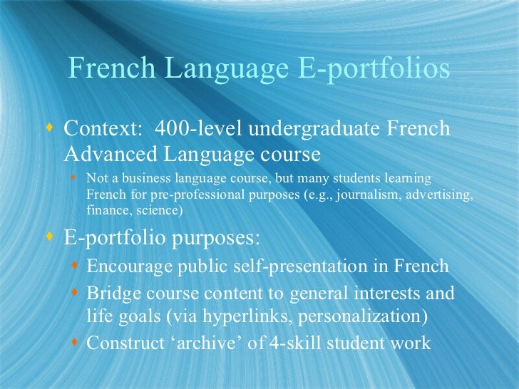 Portfolio In French – Modèle Portfolio Gratuit – BYOFB