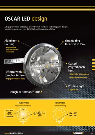 Cibié OSCAR additional headlight range 2014 968317 English catalogue | PDF