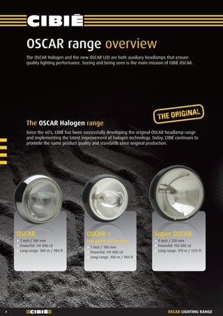 Cibié OSCAR additional headlight range 2014 968317 English catalogue | PDF