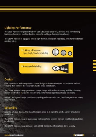 Cibié OSCAR additional headlight range 2014 968317 English catalogue | PDF