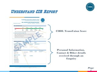 Cibil - Credit Information Report | PPT