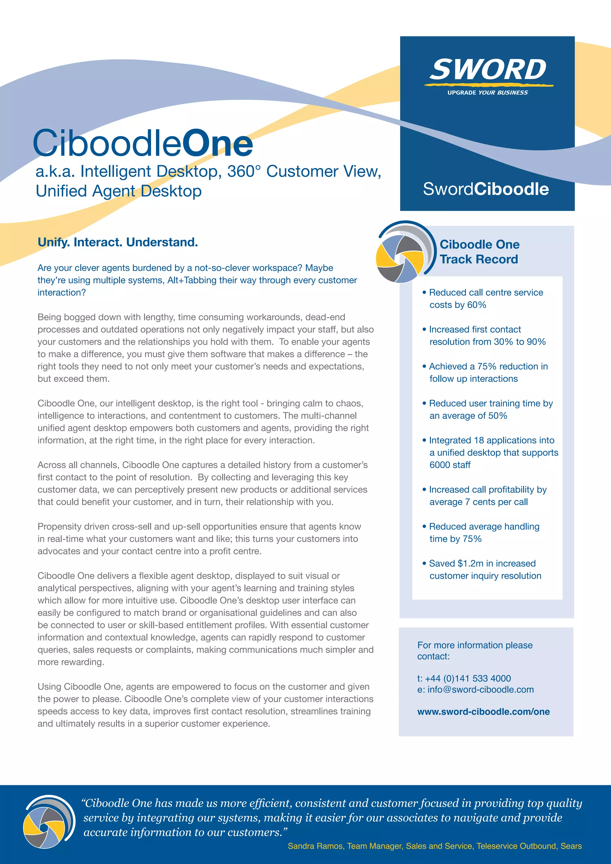Ciboodle One- the intelligent desktop | PDF
