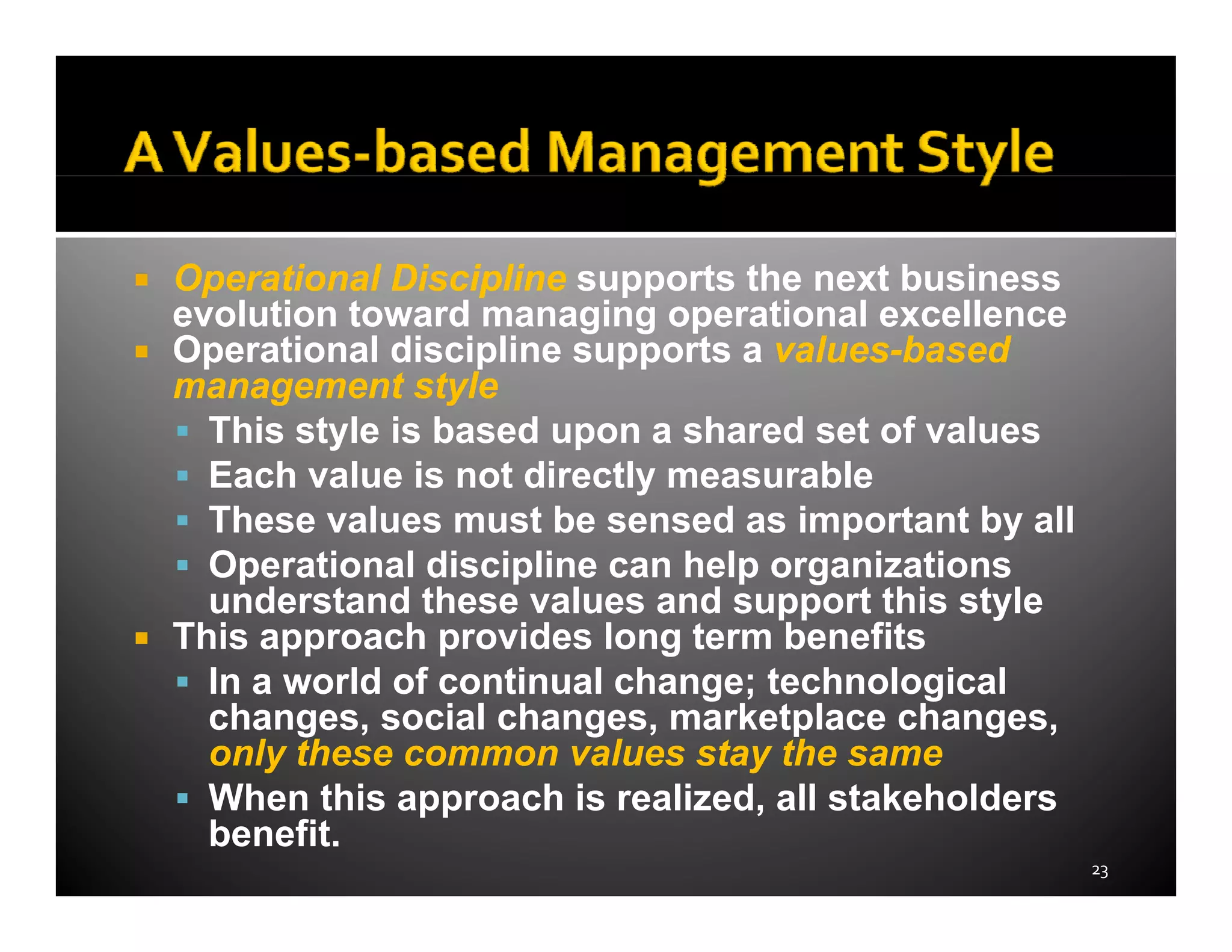 Operational Discipline: 15 Characteristics of great companies and their ...